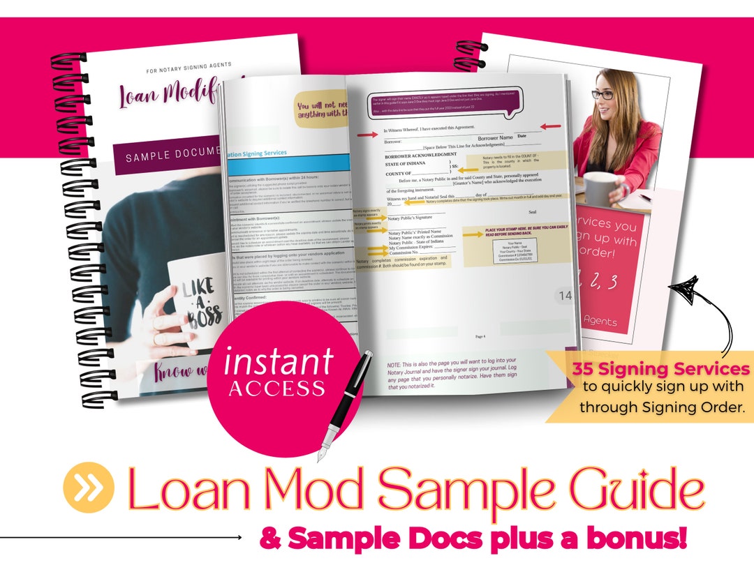 Loan Modification How to Guide and Sample Documents | Notary | Notary ...