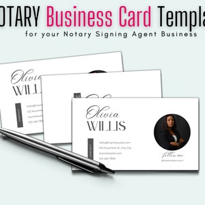 Notary Business Card Template Notary Notary Public Notary Signing Agent ...