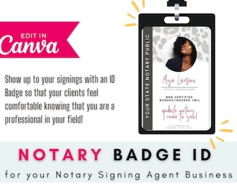 Notary Public Id Badge - Etsy