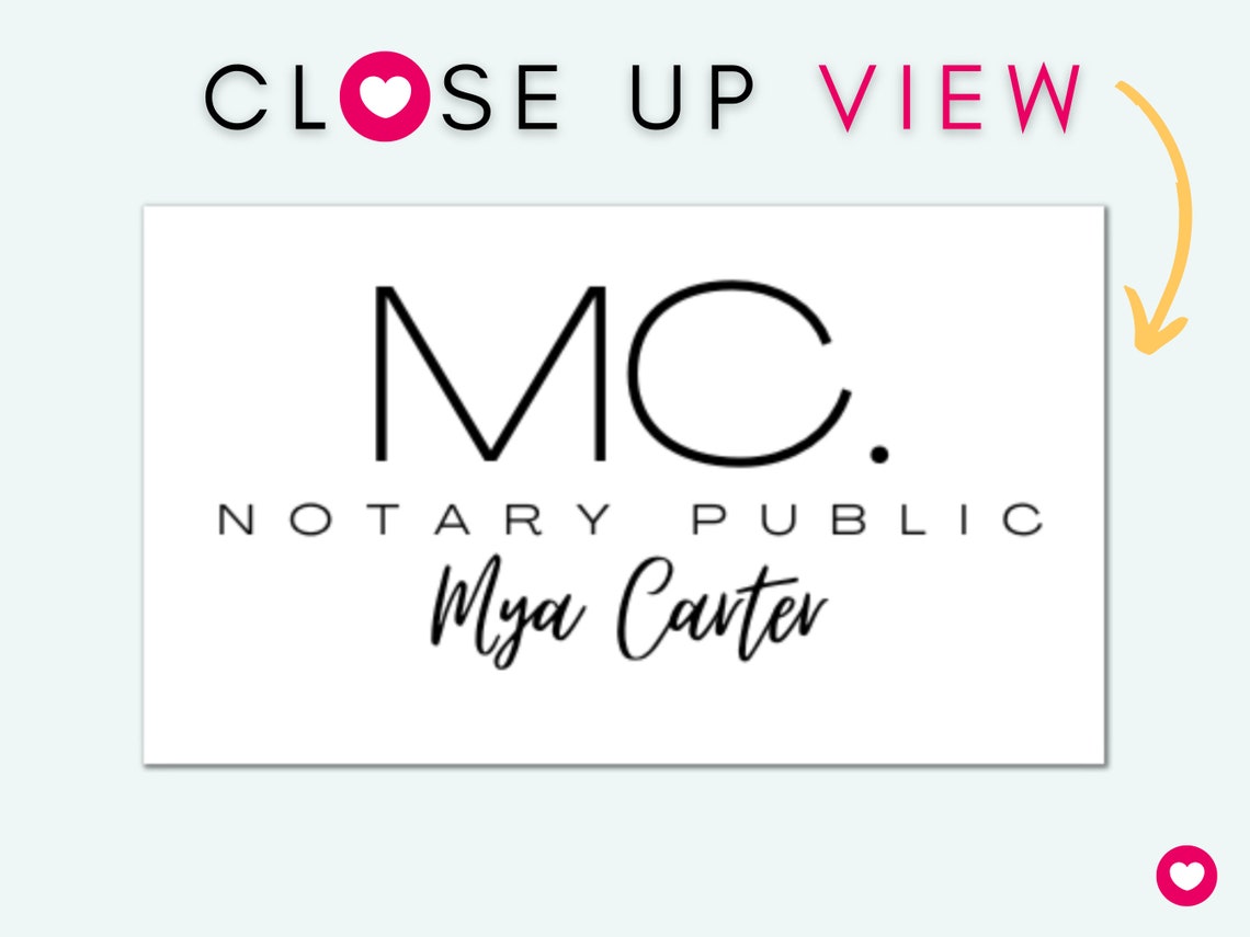 Logo Design for Notary Notary Business Logo Editable - Etsy