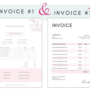 Notary Invoice| Editable Notary Invoice | Notary Marketing Flyer ...