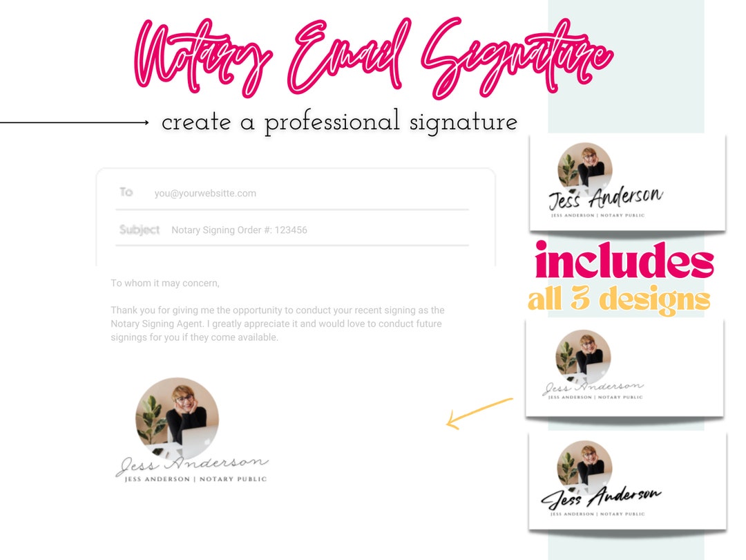 Notary Digital Email Signature | Notary | Notary Public | Notary ...