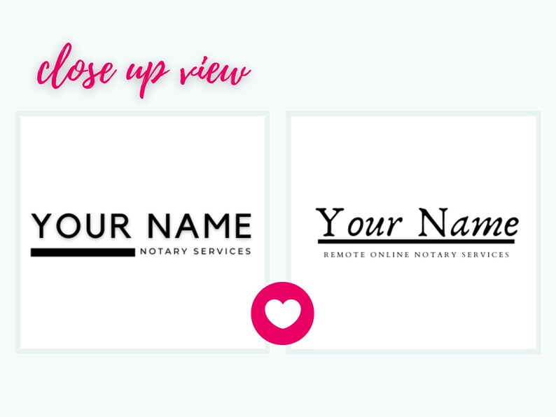 Notary Business Logo Set Set of 4 Logos Editable Notary - Etsy