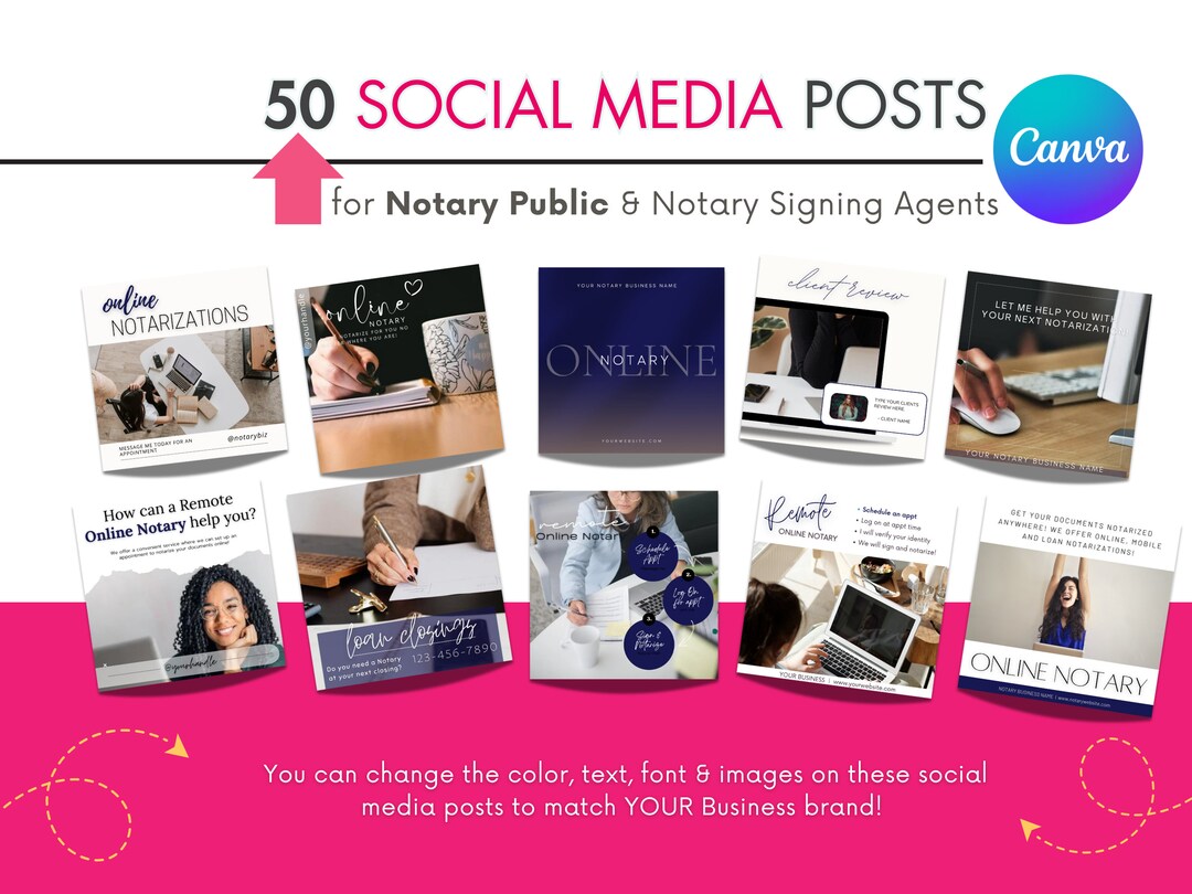 50 Notary Social Media Posts Social Media Posts for Notary Signing ...