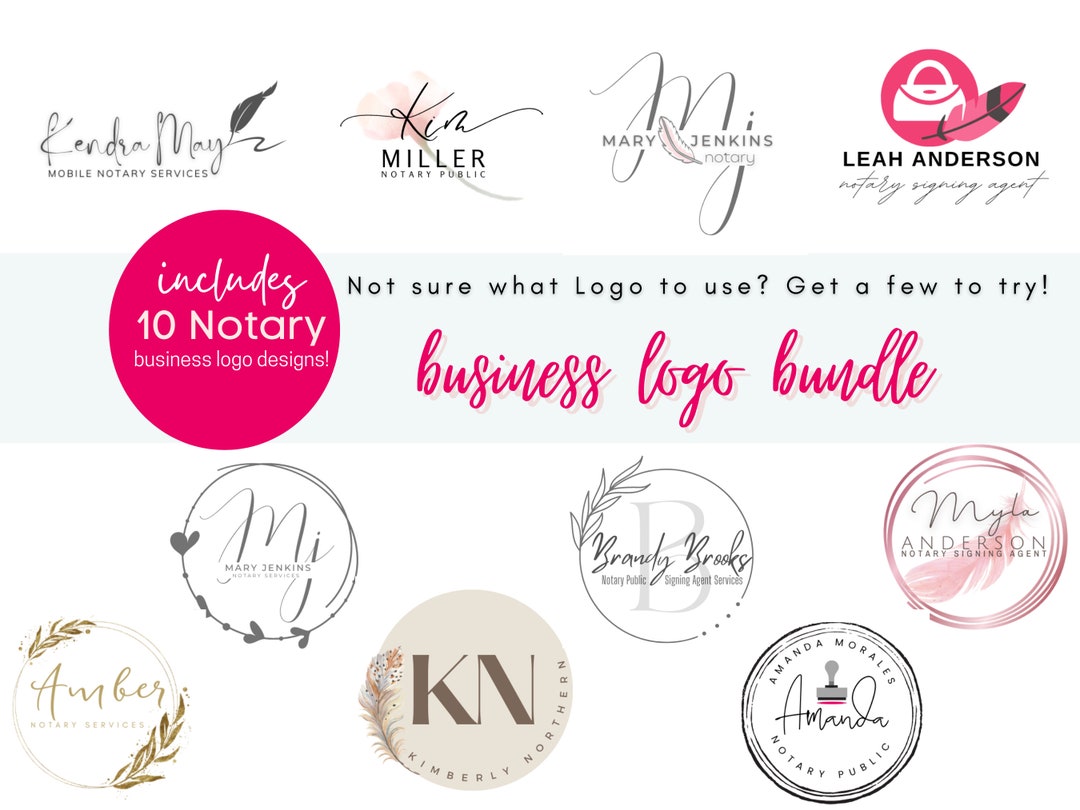 Notary Logo Bundle Logo Bundle Notary Logos Notary - Etsy