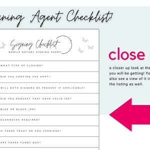 Notary Signing Checklist | Notary Printable | Notary Tools | Notary ...