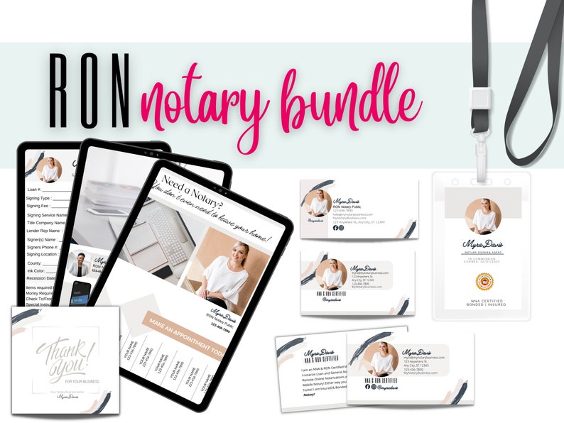 RON Notary Bundle Remote Online Notarization Marketing - Etsy