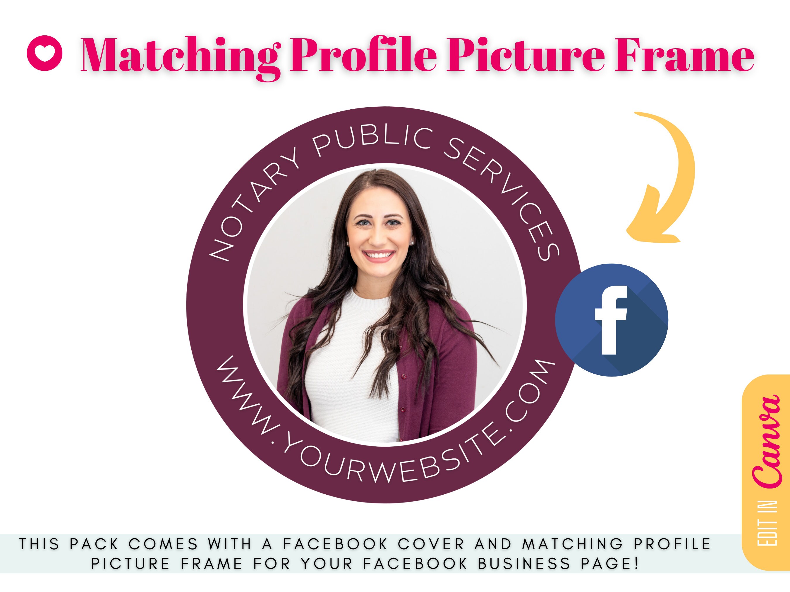 Editable Notary Facebook Business Cover and Matching Editable - Etsy