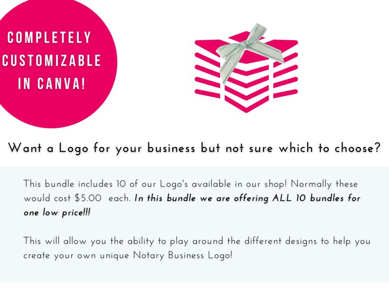 Notary Logo Bundle: 10 Business Logo Designs (templates) - Etsy