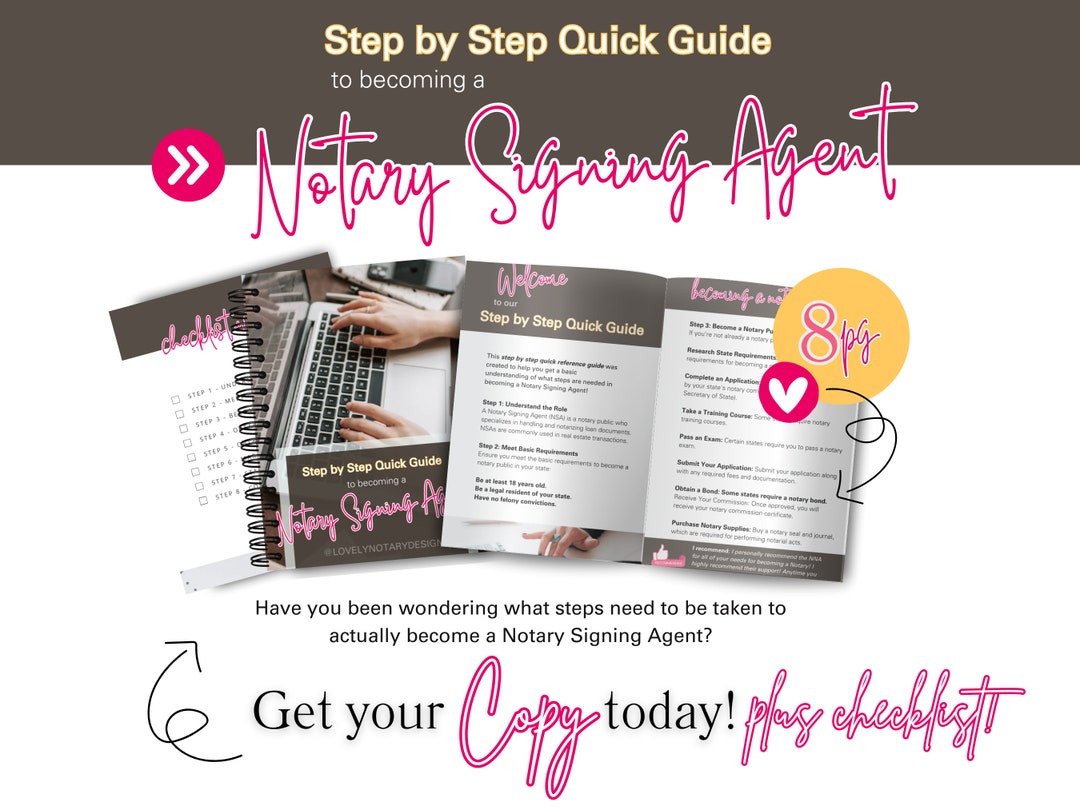 Step-by-step Quick Reference Guide to Becoming a Notary Signing Agent ...