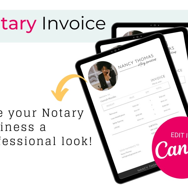 Notary Signing Agent Invoice - Etsy