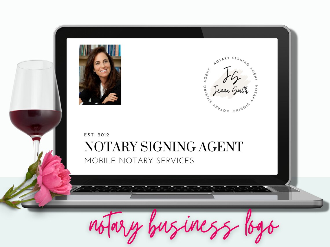 Notary Business Logo Editable Notary Logo Notary Notary - Etsy