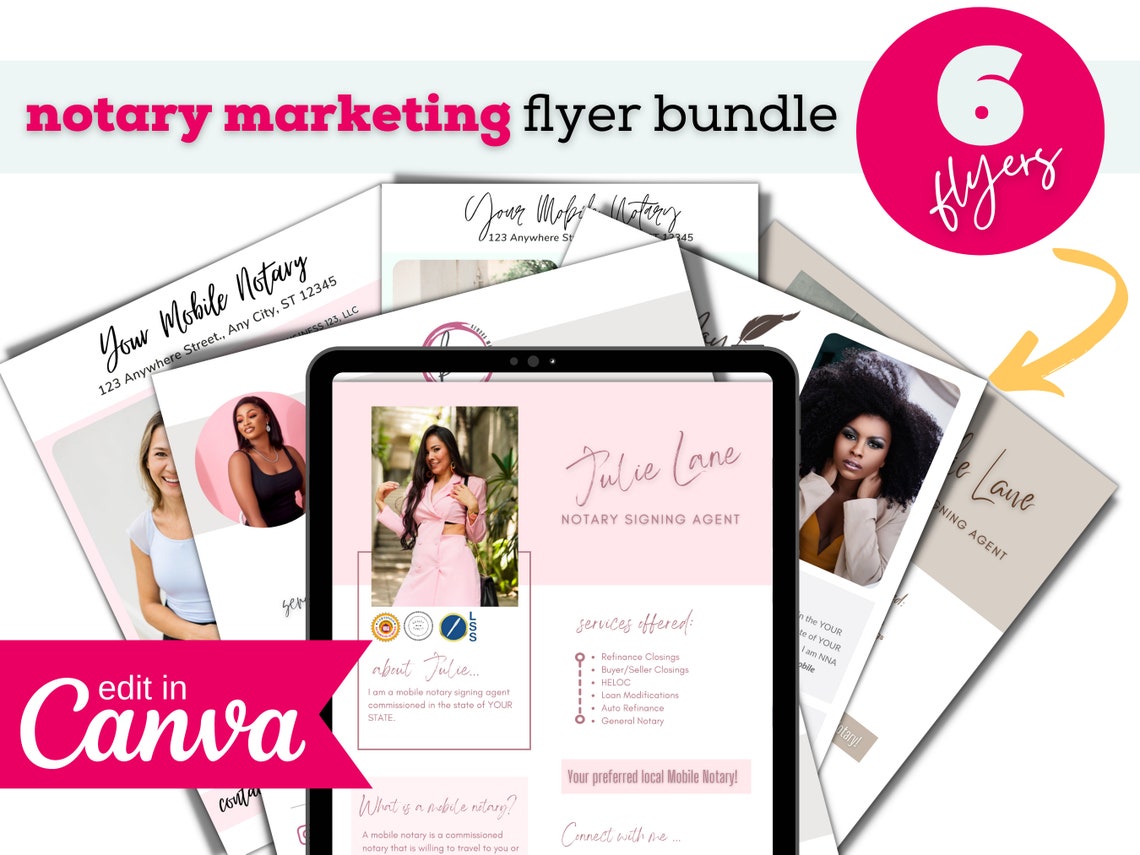 Notary Flyer Editable Notary Flyer Notary Marketing Flyer - Etsy