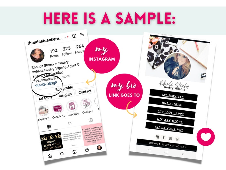 Notary Link in Bio Template Notary Notary Public Notary - Etsy