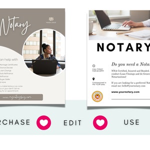 Notary Marketing Flyers | Notary Templates | Notary Flyer Bundle ...