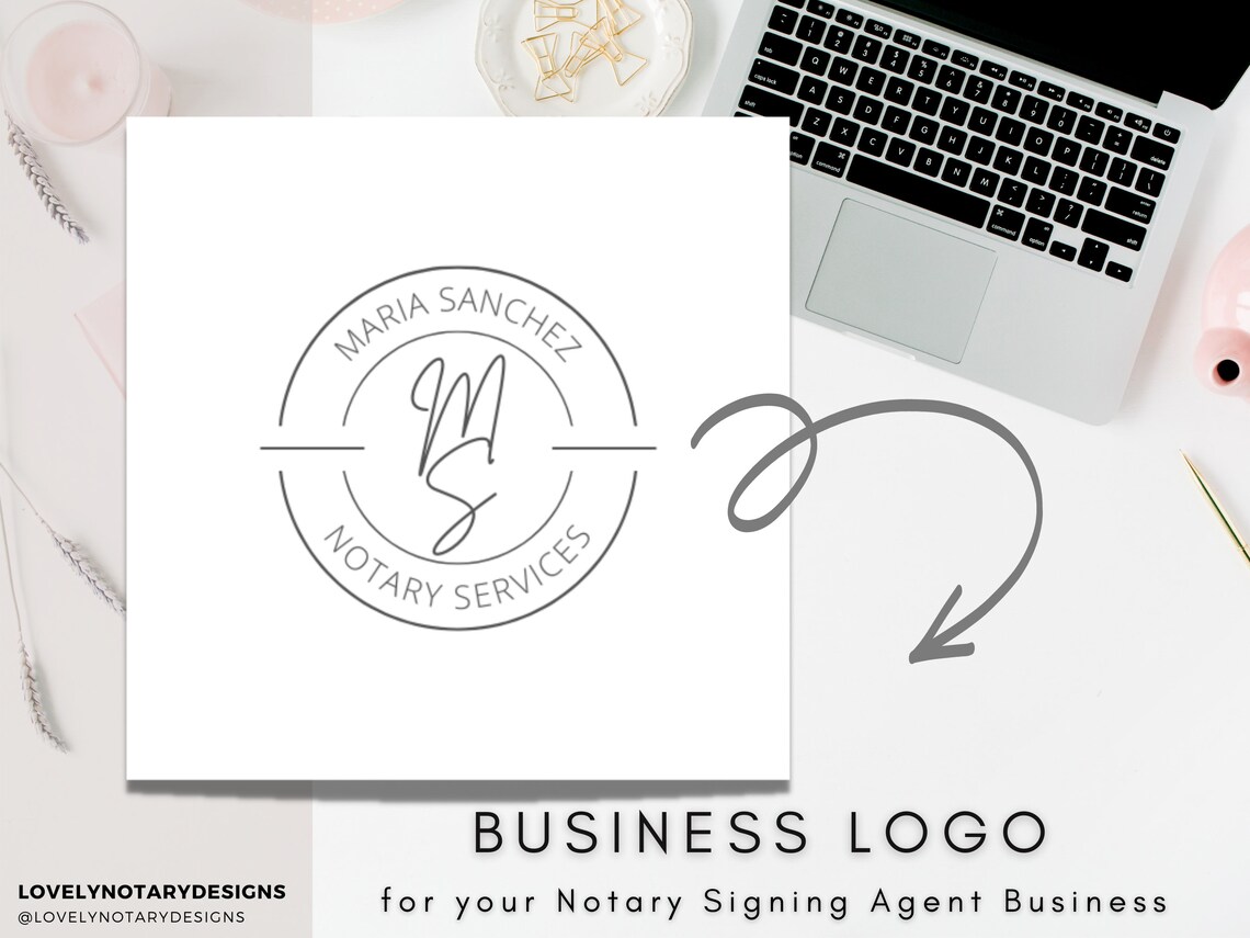 Logo Design for Notary Notary Business Card Notary - Etsy