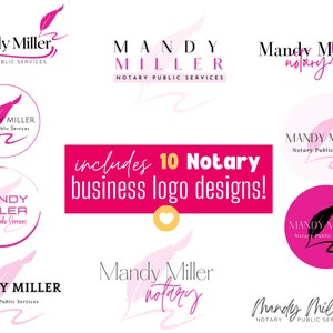 Notary Logo Bundle: 10 Business Logo Designs (templates) - Etsy