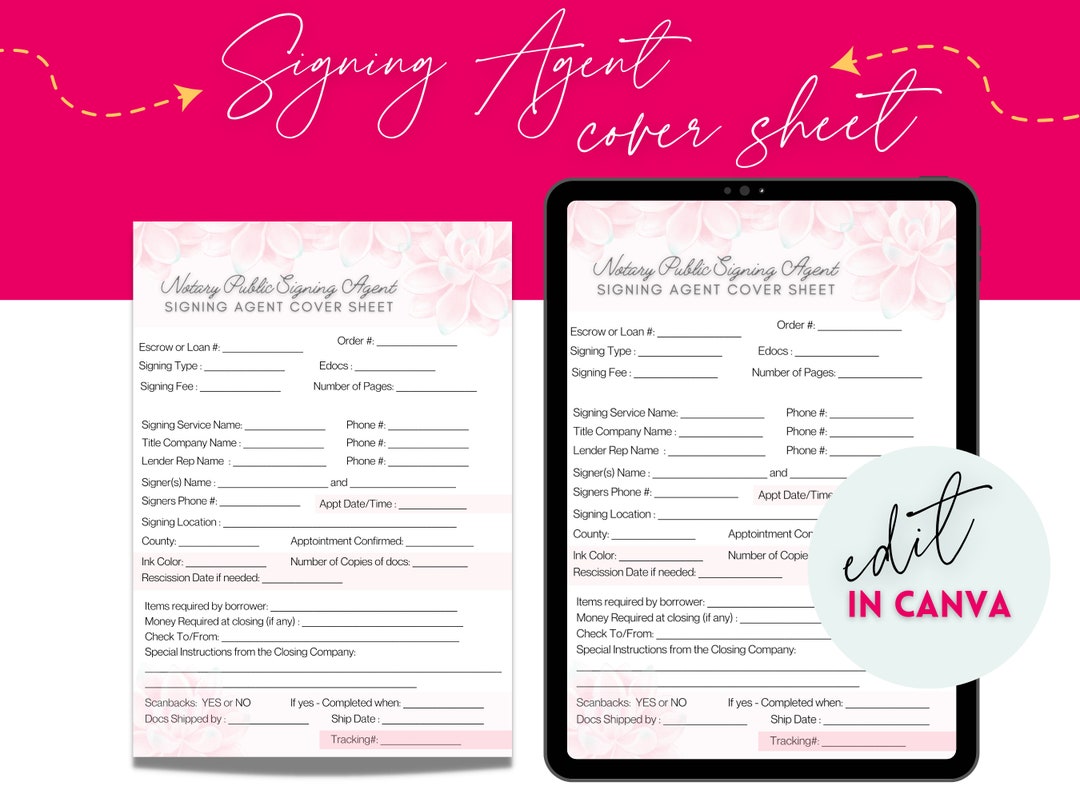 Notary Signing Checklist | Notary Printable | Notary Tools | Notary ...