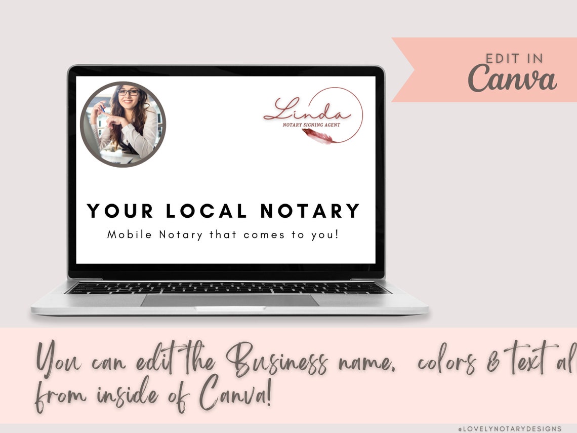 Logo Design for Notary Notary Business Card Notary - Etsy
