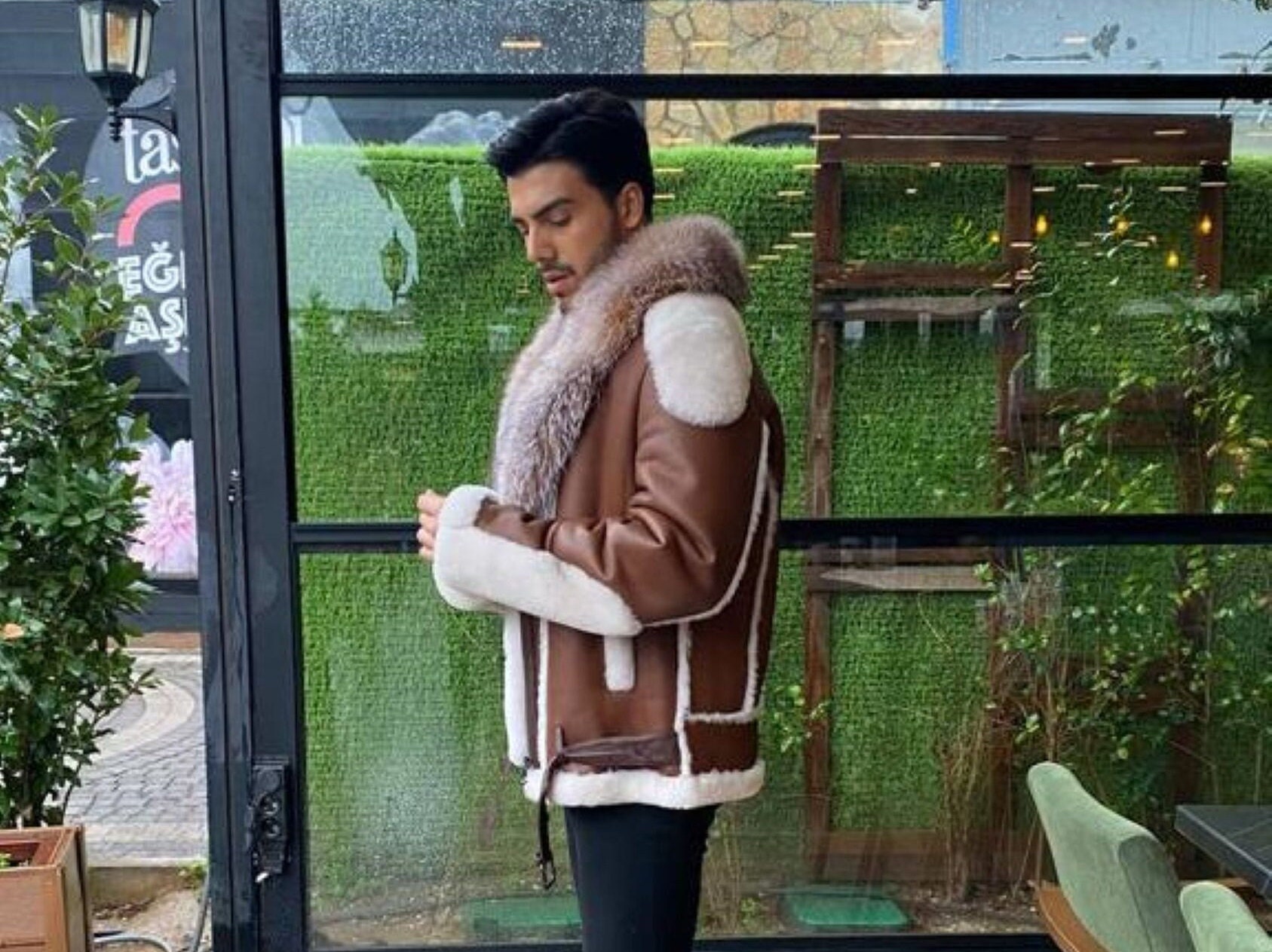 Brown Buttery Soft Lamb Shearling Coat With Natural Fox Fur - Etsy