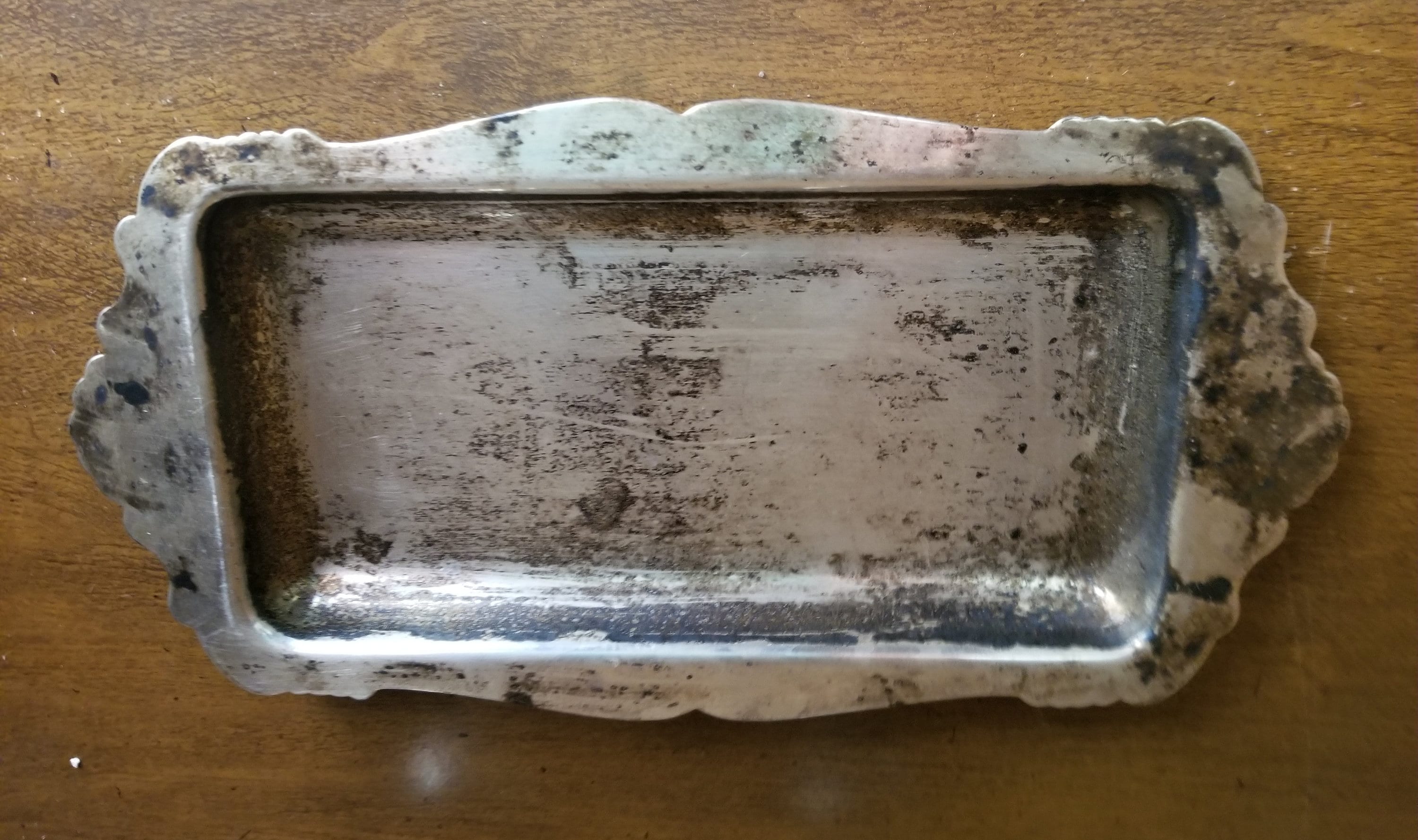 Beautifully Tarnished Silver Plate Cream and Sugar Set With Tray ...