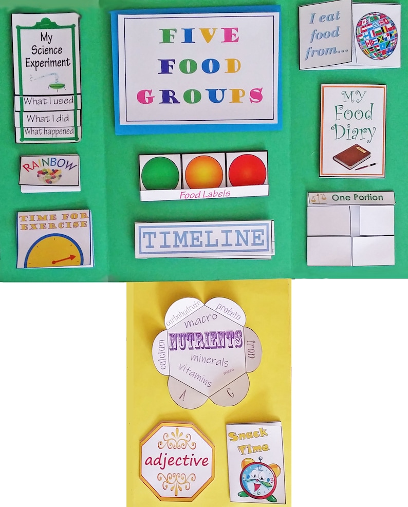 Nutrition Project Lapbook - Etsy