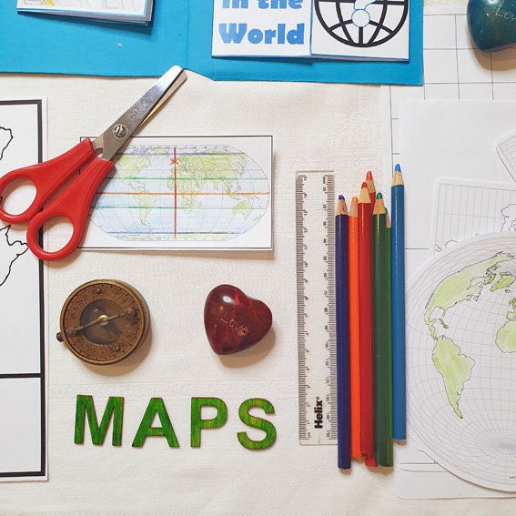 Let's Explore Maps Project Lapbook - Etsy