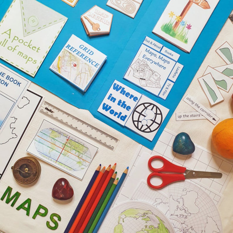 Let's Explore Maps Project Lapbook - Etsy