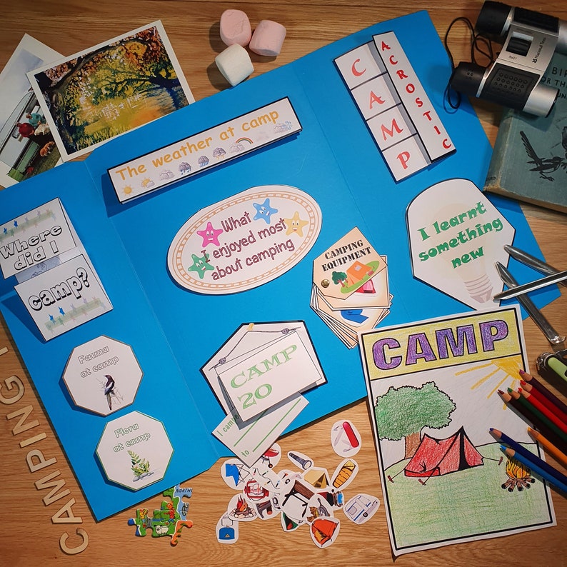 Camping Lapbook - Etsy