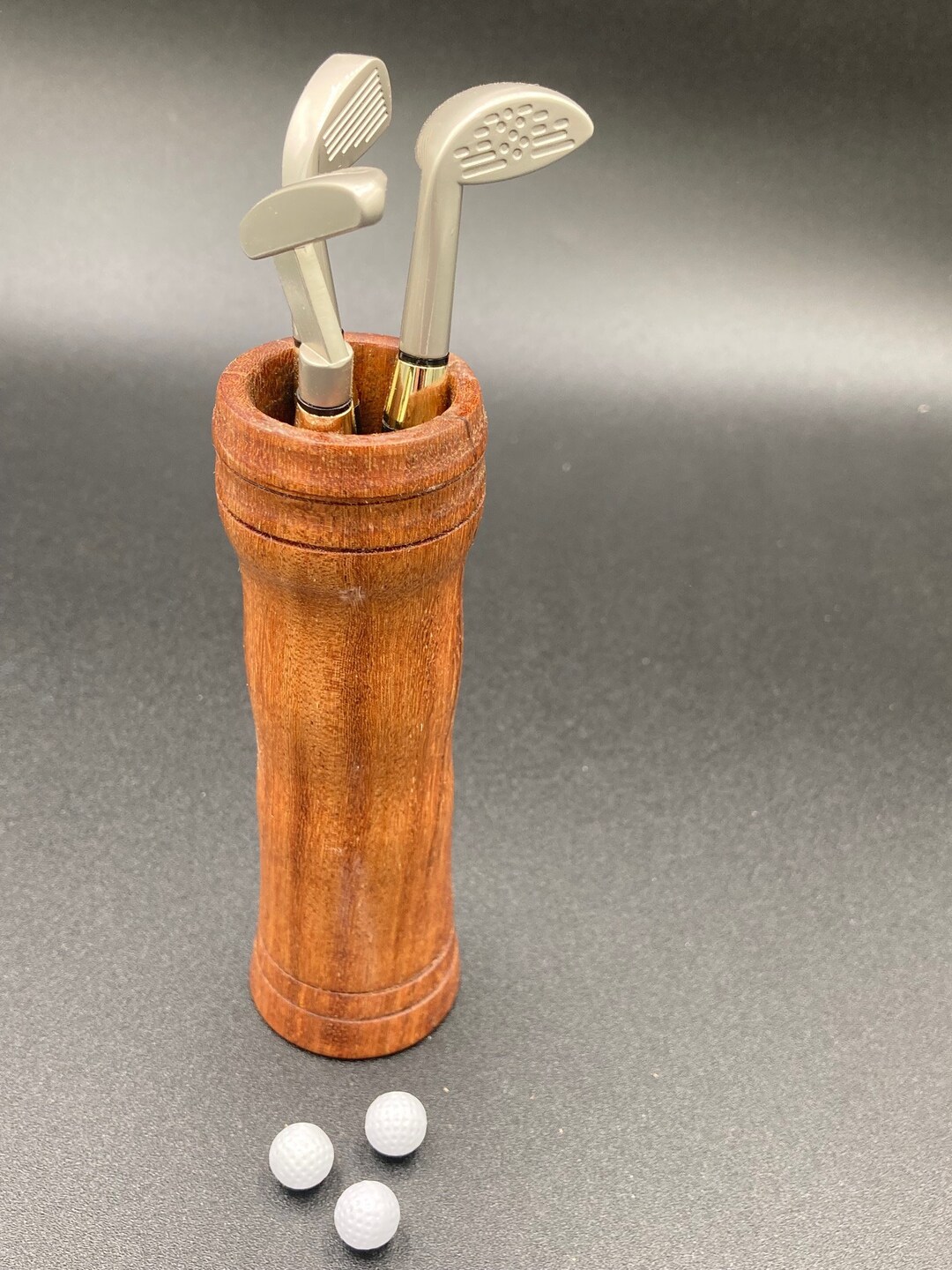 Golf Club Pen Set With Bag Three Clubs and Wooden Golf Bag - Etsy