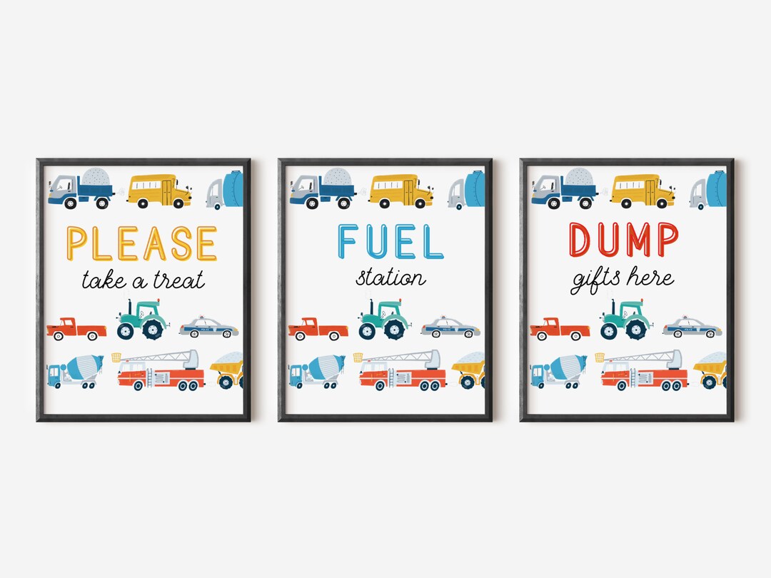 Car Party Signs, Car Party Decor, Refueling Station Car Party Sign, Car ...