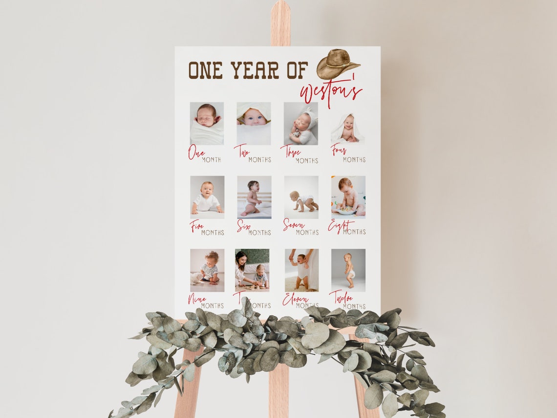 My FIRST RODEO Birthday Welcome Sign Template, Printable Wild West ...