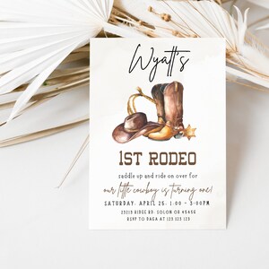 1st Rodeo Invitation, Ranch Birthday, Western 1st Birthday, Cowboy 1st ...