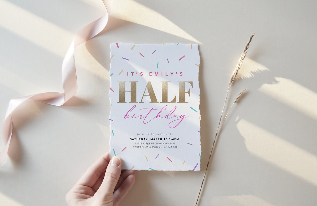 Half Birthday Invitation, Half Birthday, Half Birthday Party, 6 Month ...