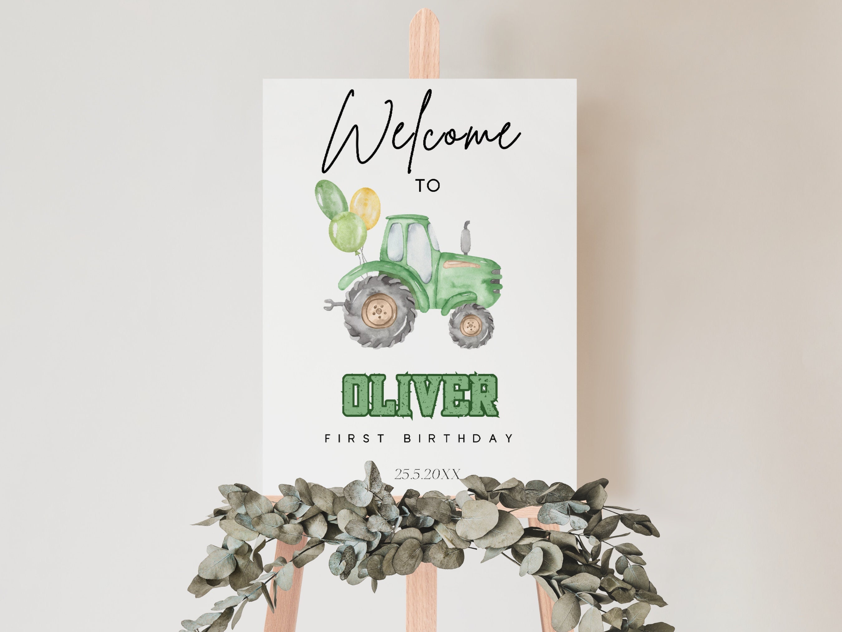 Tractor Welcome Sign, Farmhouse Sign, Customizable Welcome Sign ...