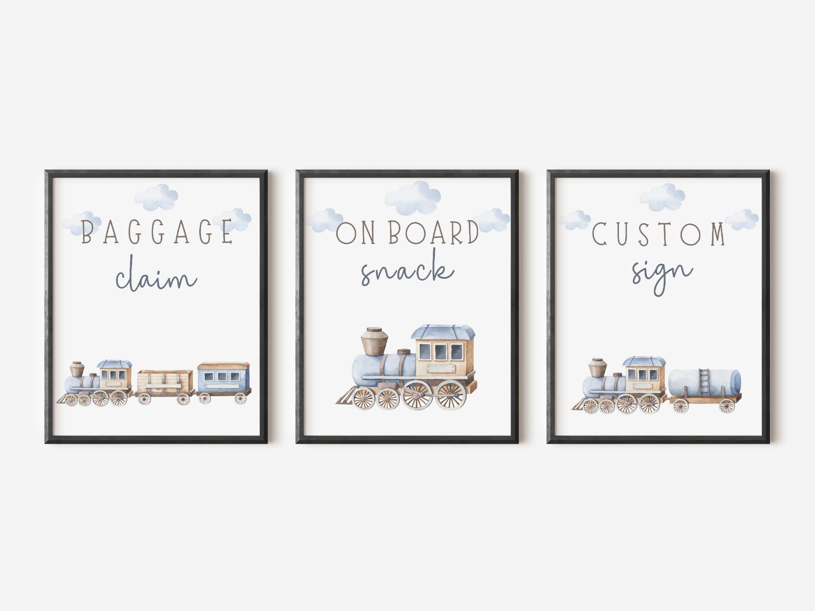 Train Welcome Sign, Vintage Train Welcome Sign, Editable Train Birthday ...