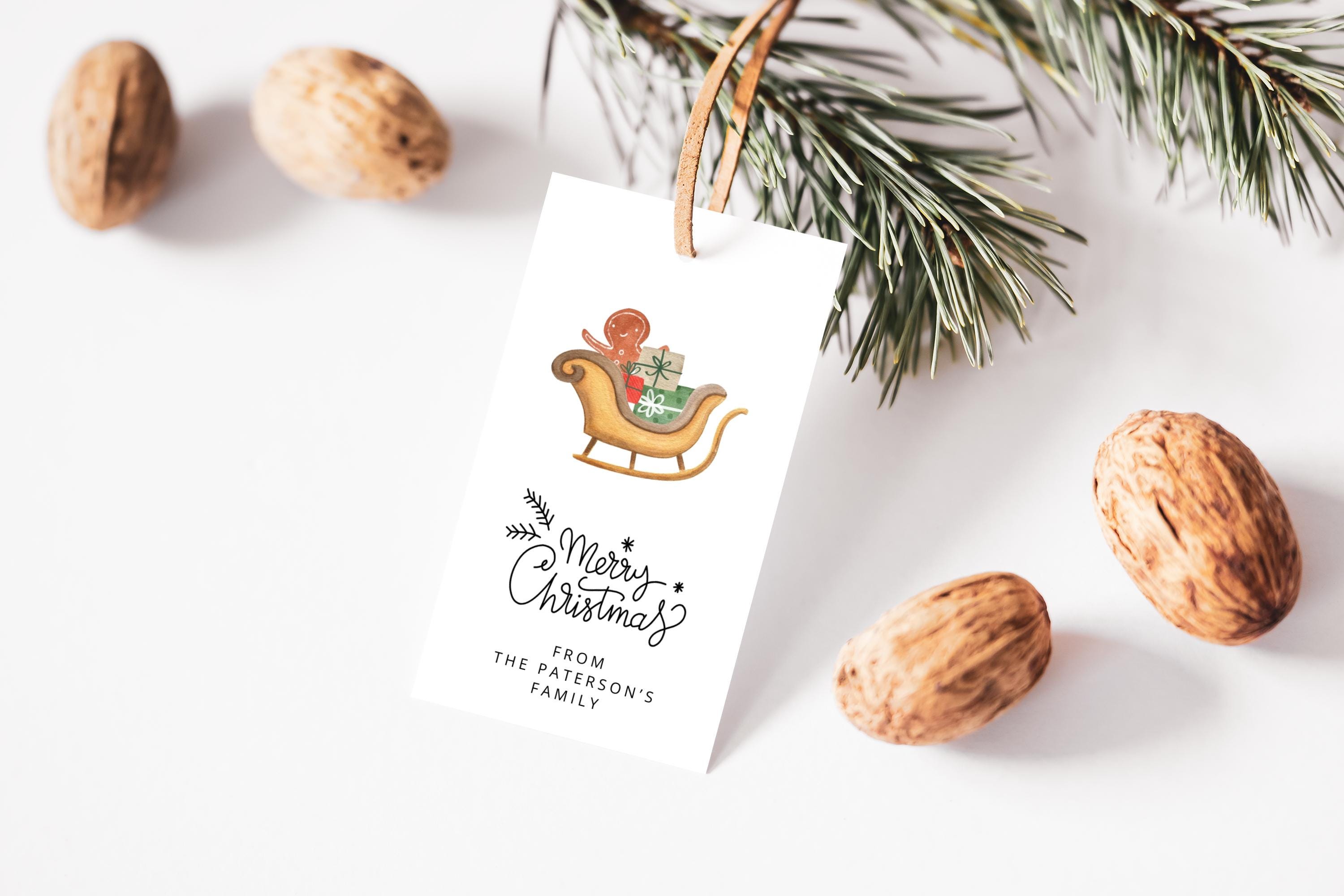 Christmas Gift Tags Bundle | Printable Holiday Tags | Editable Xmas ...