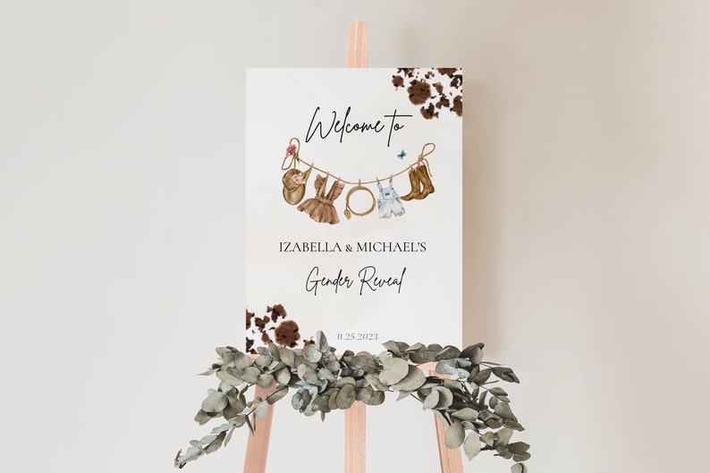 Western Gender Reveal Bundle Cowboy or Cowgirl Gender Reveal - Etsy