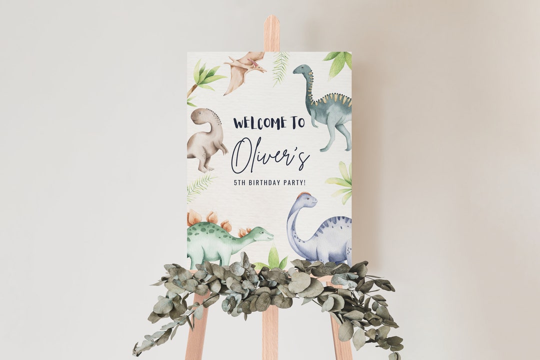 Dinosaur Poster Dinosaur Welcome Sign Dinosaur Party - Etsy