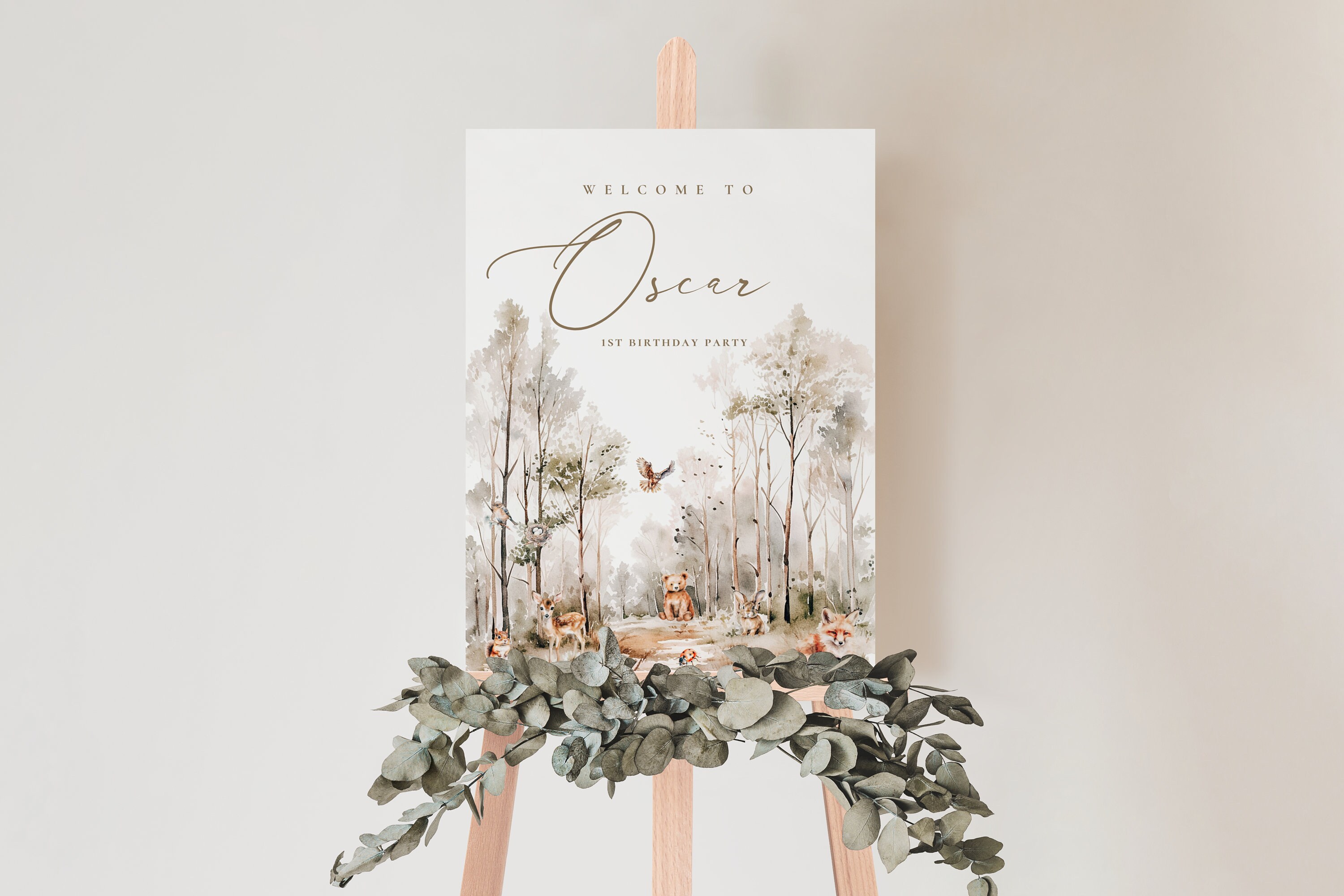 Winter Woodlands Welcome Sign, Woodland Animals, Welcome Sign ...