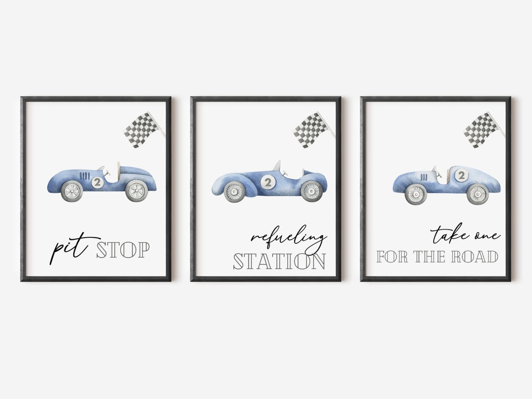 Ready to Print 3 Race Car Birthday Party Signs Pit Stop Table Sign ...