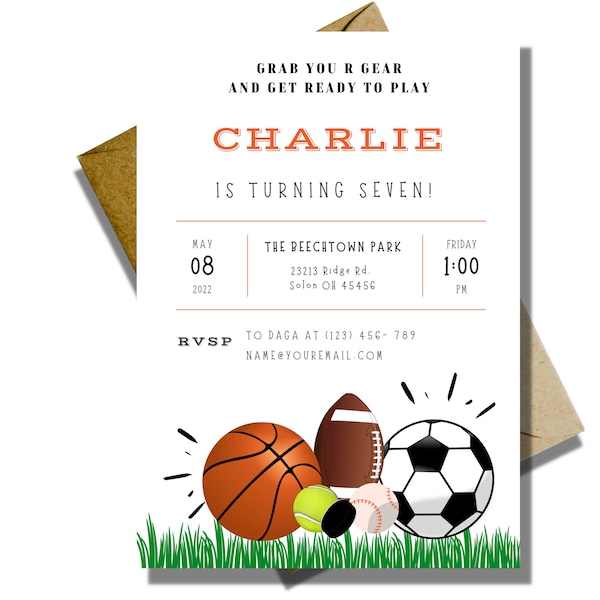 Born 2 Ball Invitation - Etsy Australia