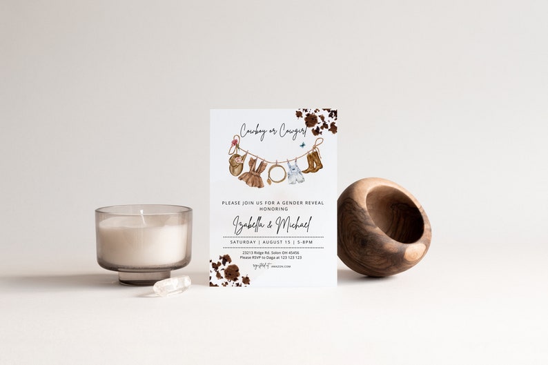 Western Gender Reveal Bundle Cowboy or Cowgirl Gender Reveal - Etsy