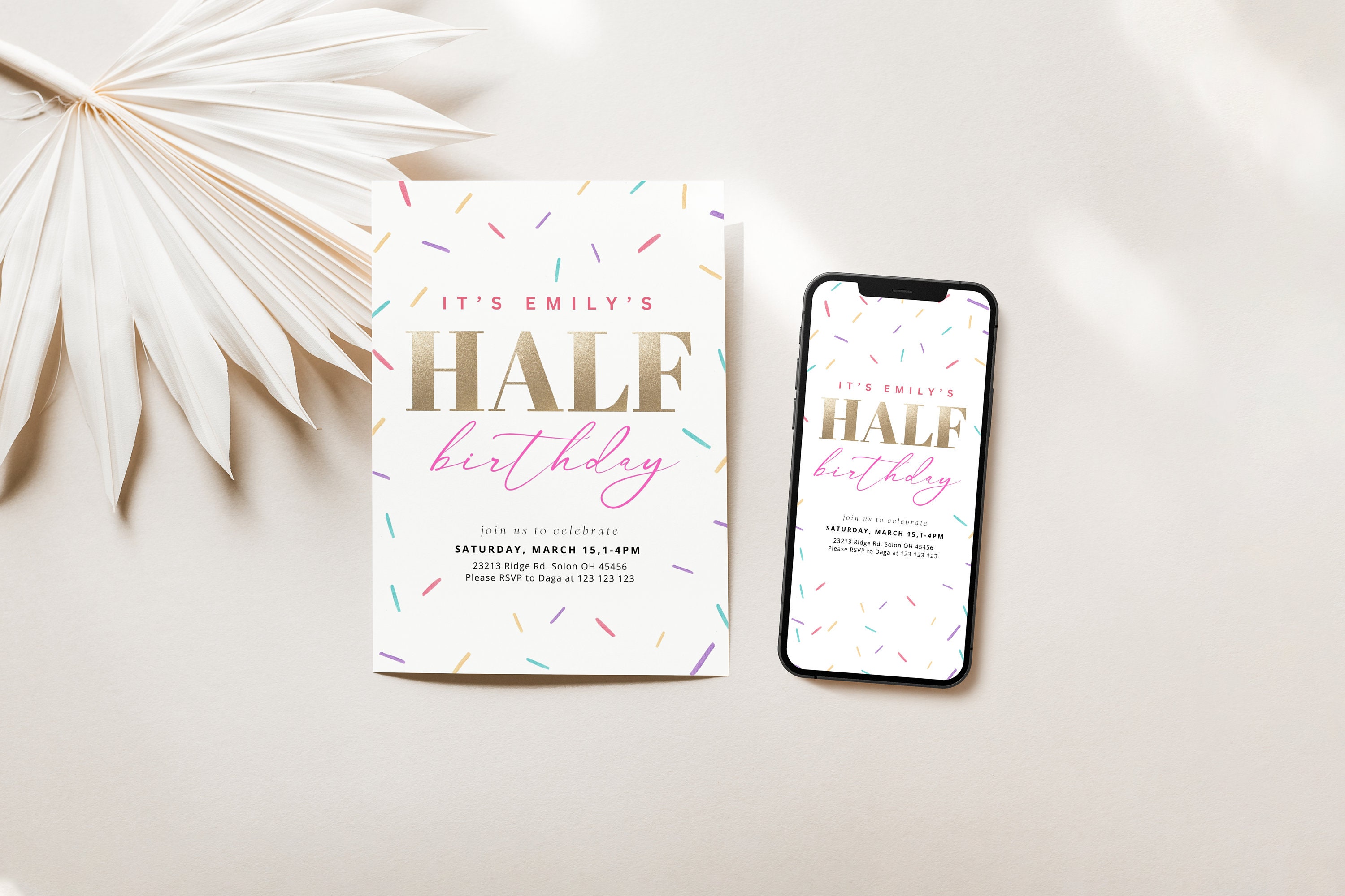 Half Birthday Invitation, Half Birthday, Half Birthday Party, 6 Month ...