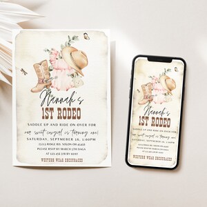 My FIRST RODEO Custom Signs Template Set, Editable Cowboy Birthday ...