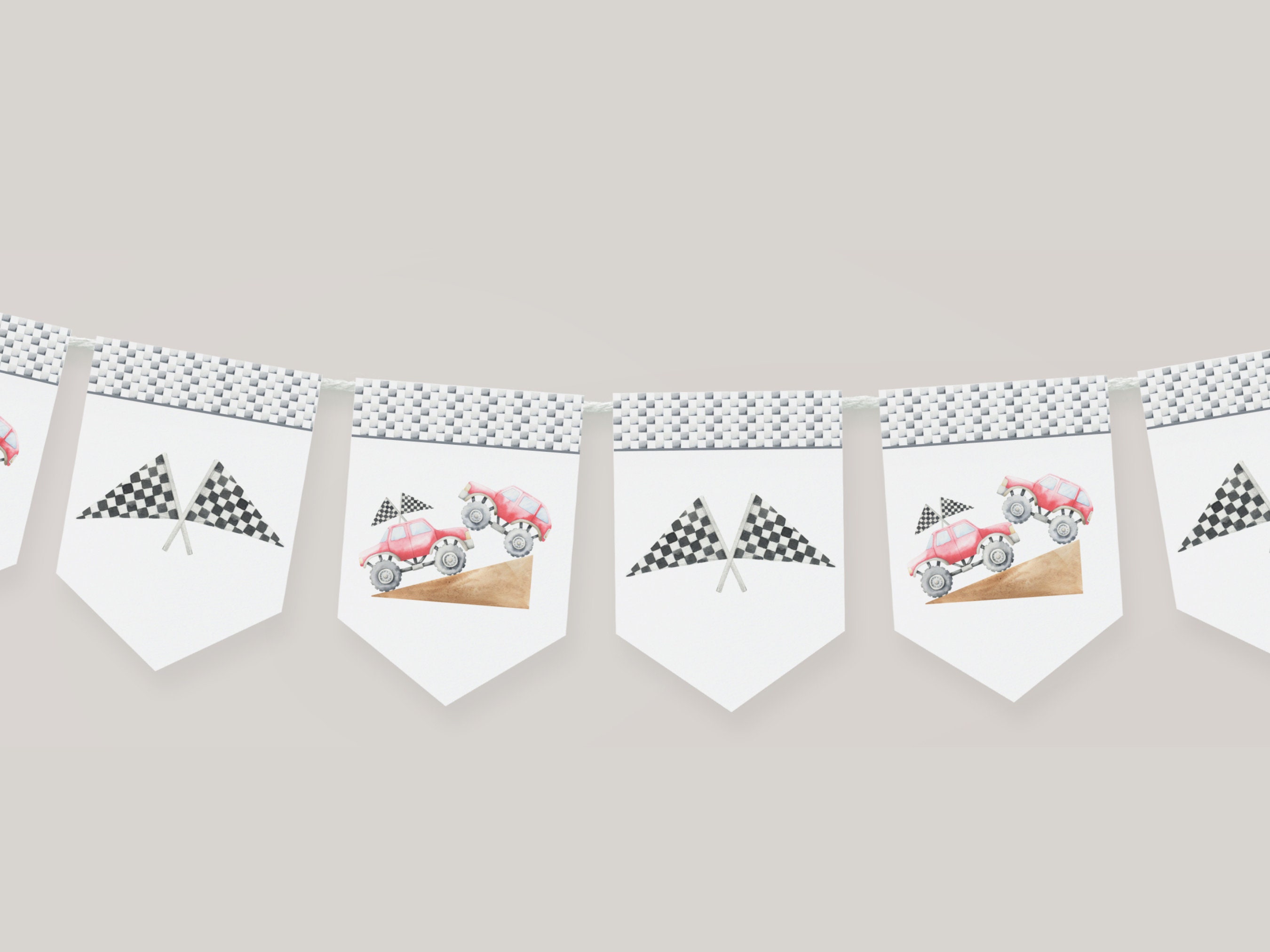 Print Monster Trucks Pit Stop Sign Red Monster Jam Birthday - Etsy