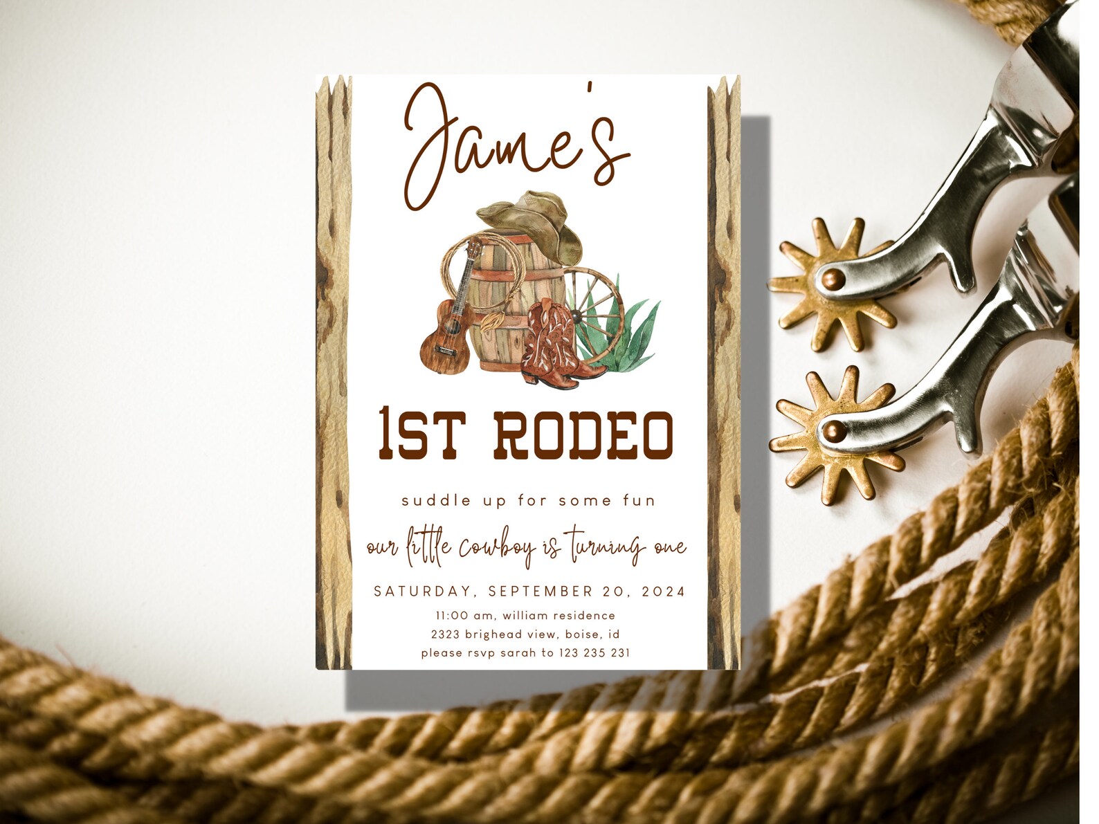 My First Rodeo Birthday Invitation Western 1st Invitation - Etsy