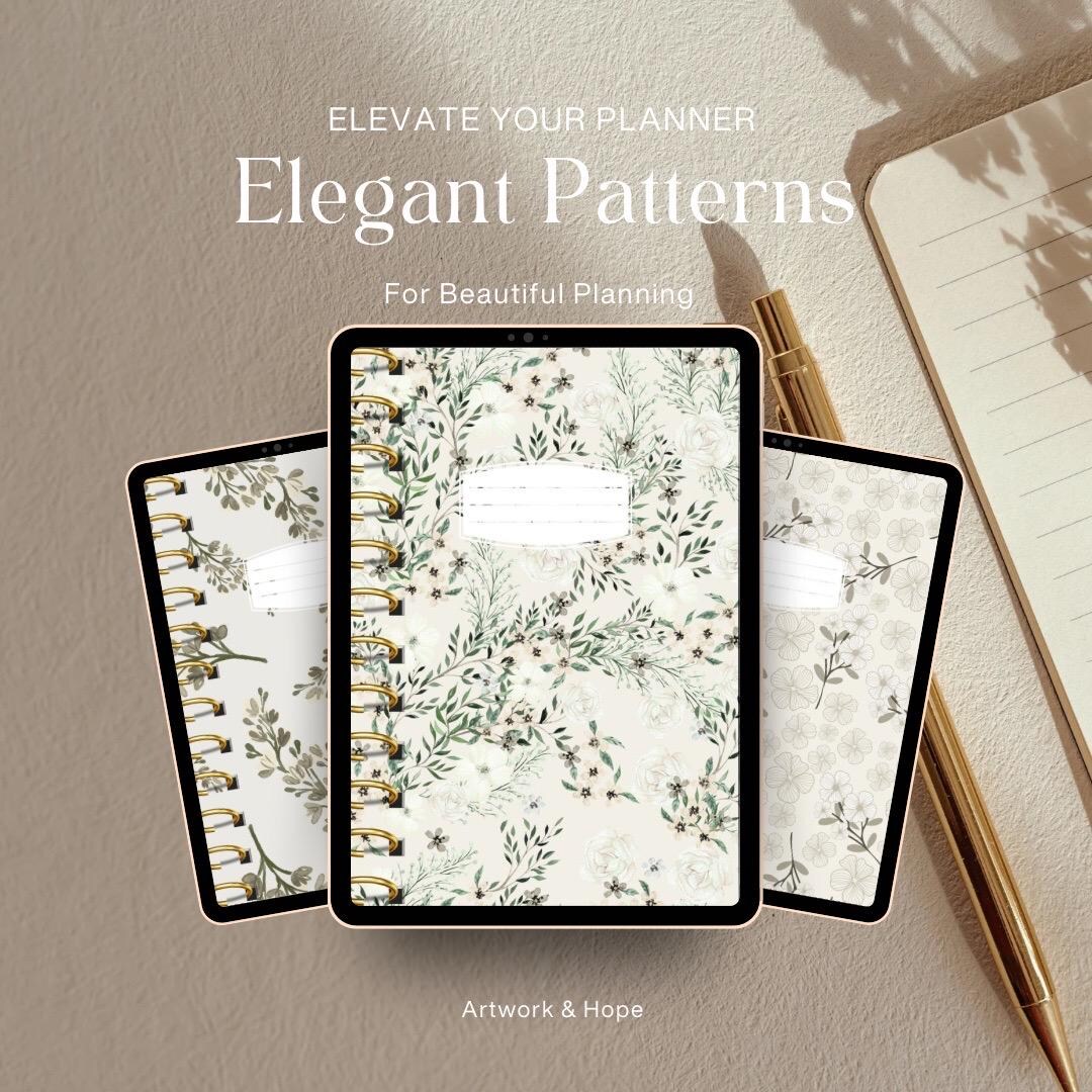 Floral Digital Planner Covers – Goodnotes & Notability (10 Designs ...