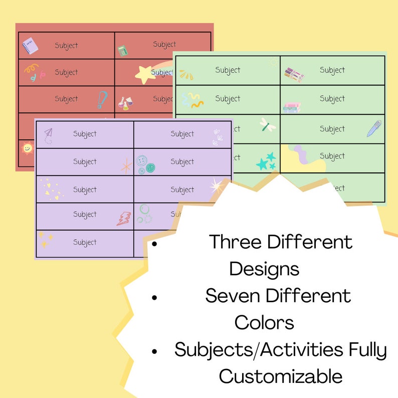 Editable Schedule Magnets Printable - Daily Planner - Homeschooling ...