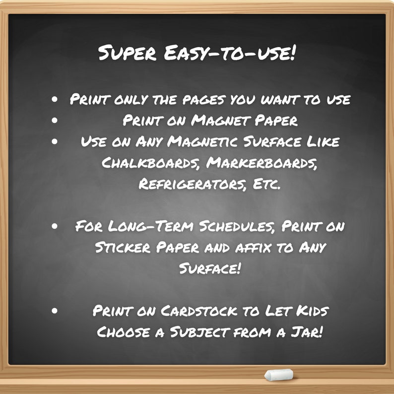 Editable Schedule Magnets Printable - Daily Planner - Homeschooling ...